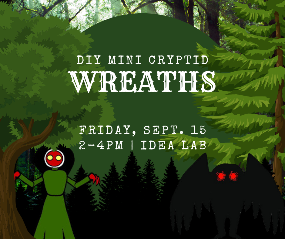 CRYTPID WEEK: Mini Mothman Wreaths | Kanawha County Public Library